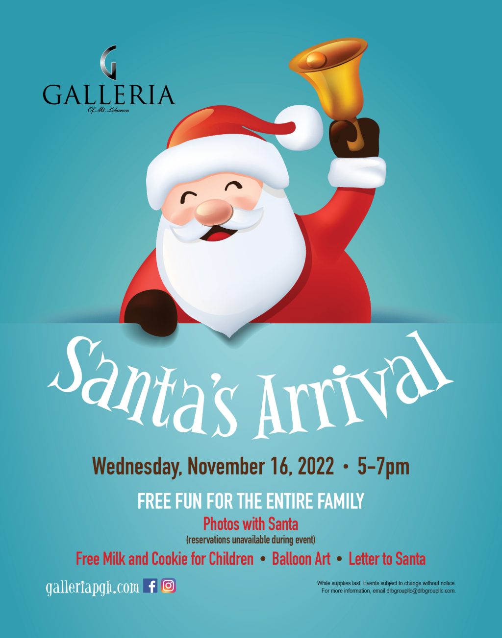 Santa’s Arrival | Galleria of Mt. Lebanon